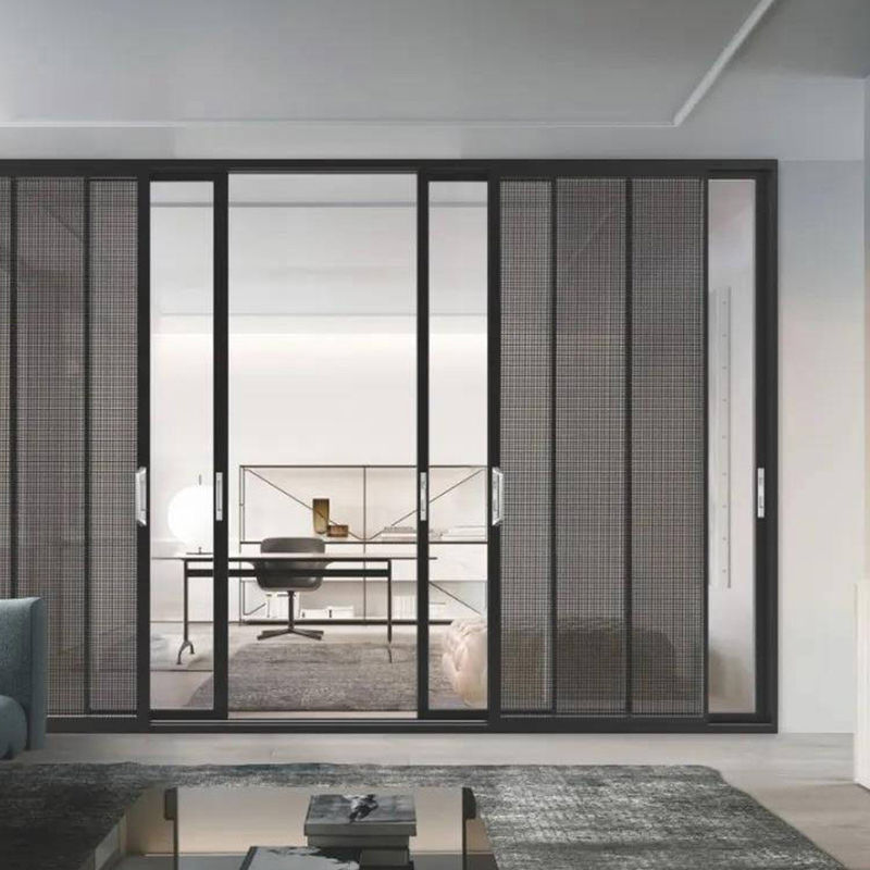 European Commercial Aluminum Sliding Door with Stainless Steel Screen ...