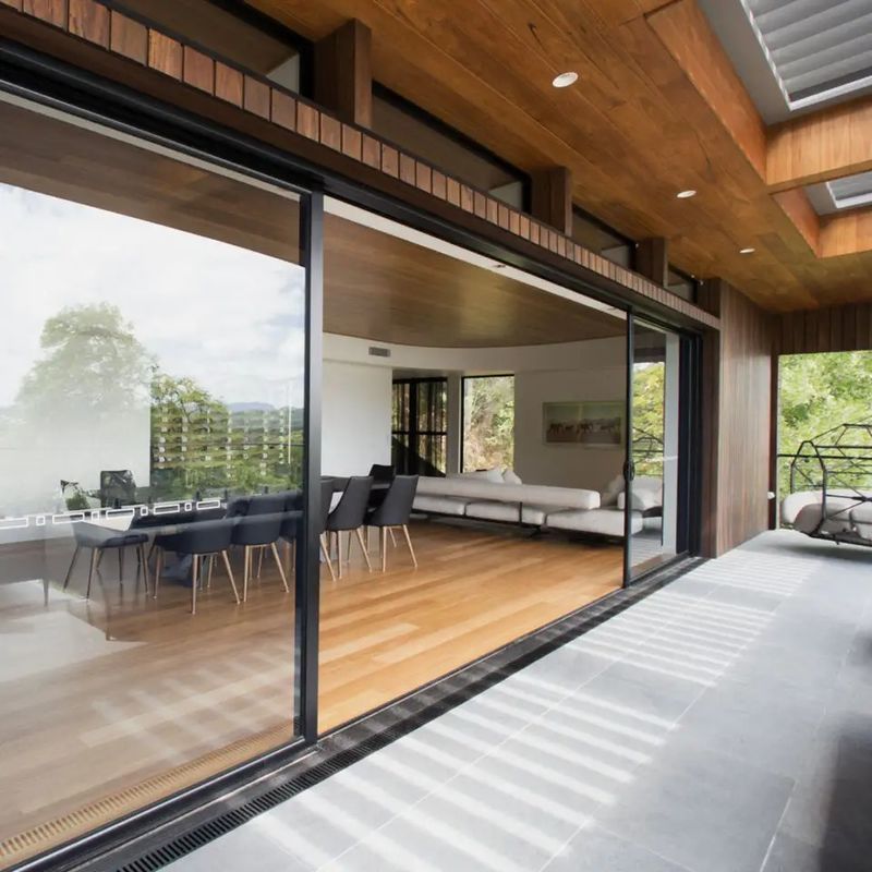 70mm Window Frame Width Aluminum Lift and Slide Door with Triplex Glass ...