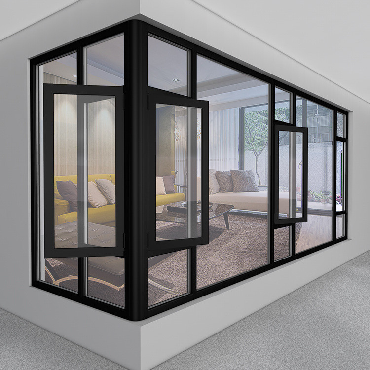 Double Inward Opening Thermal Insulated Aluminum Casement Windows